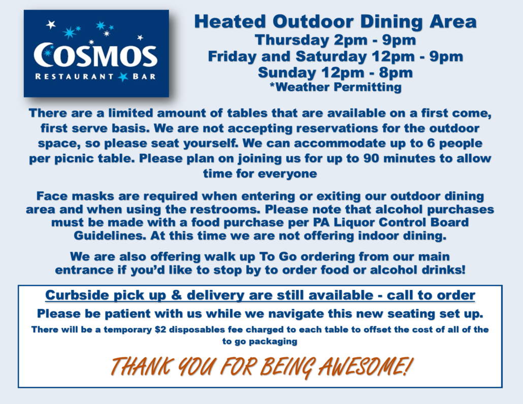 Daily Specials – Cosmos Restaurant