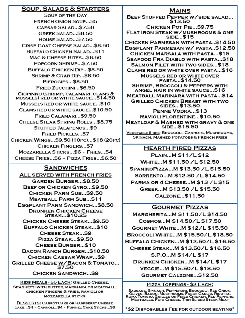 Weekend Specials – Cosmos Restaurant